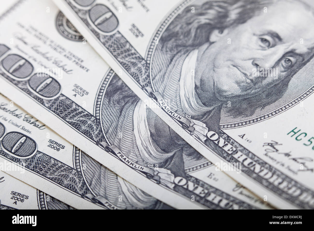 Hundred dollars banknote closeup, money background Stock Photo - Alamy