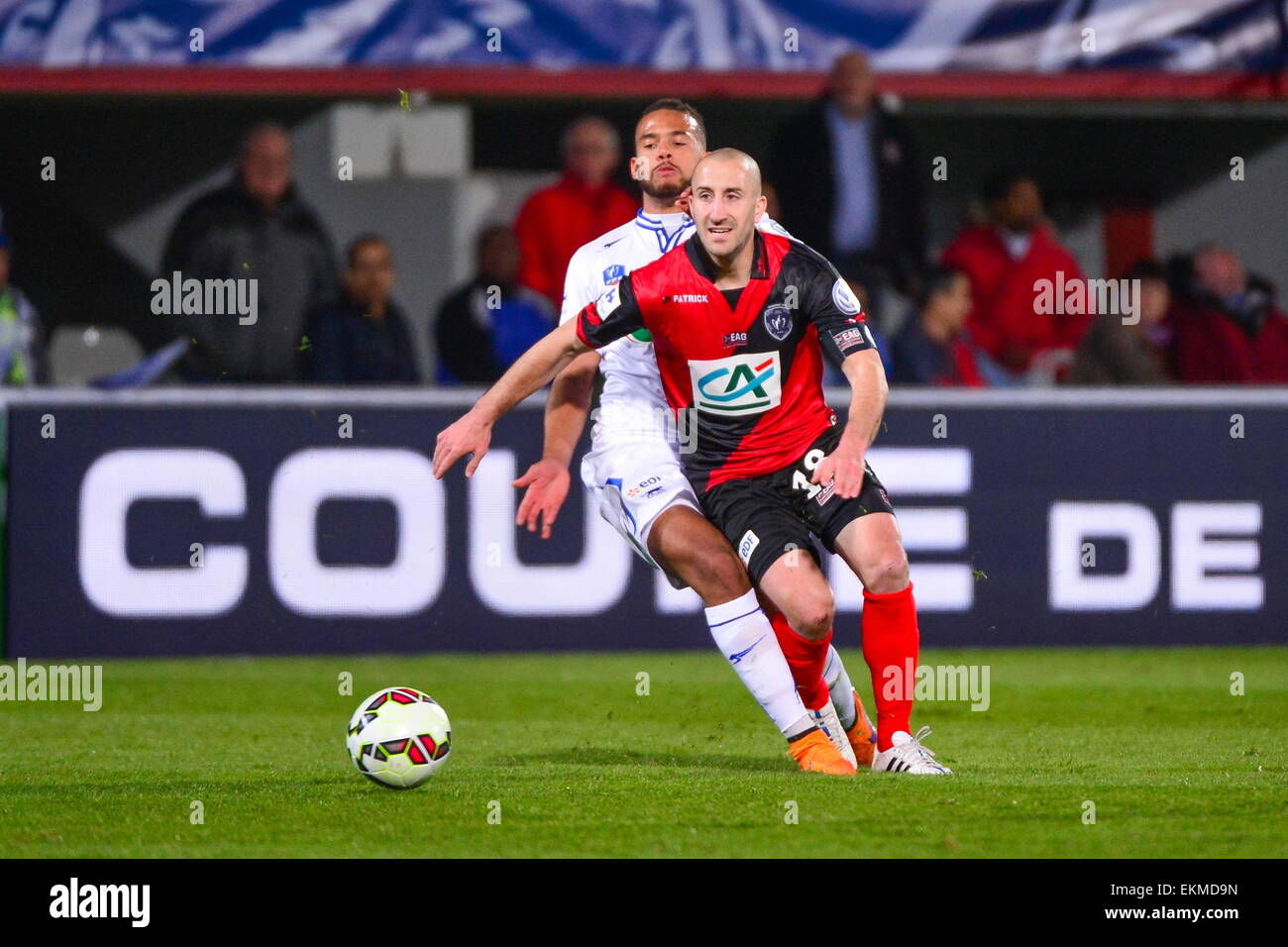 Lionel MATHIS/Remi MULUMBA - 07.04.2015 - Auxerre/Guingamp - 1/2Finale ...