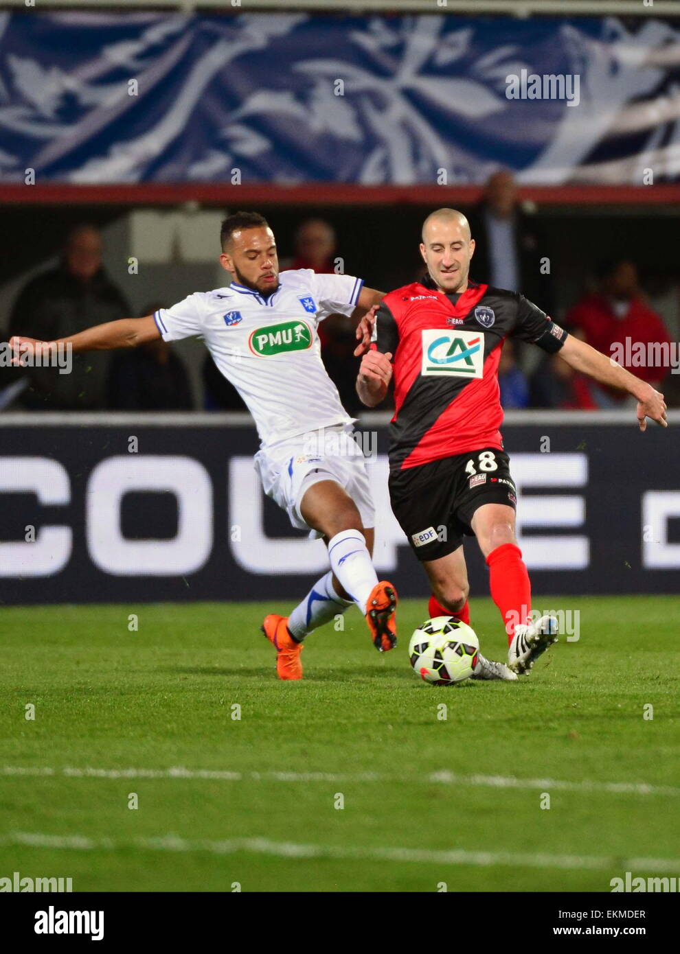 Remi MULUMBA/Lionel MATHIS - 07.04.2015 - Auxerre/Guingamp - 1/2Finale ...