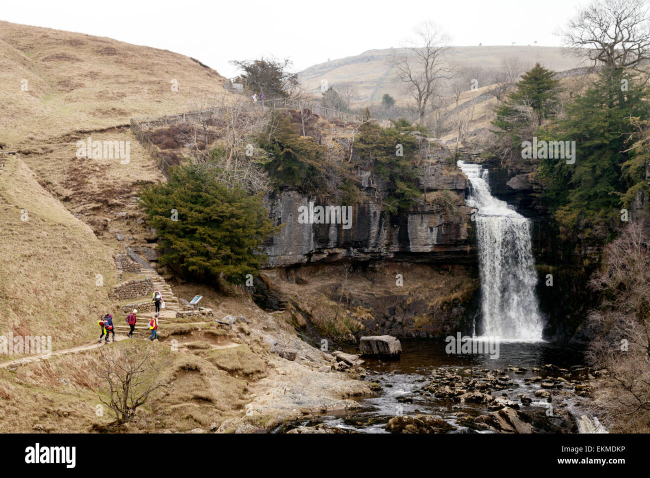 Thornton Force waterfall, part of the Ingleton Waterfalls Trail on the ...