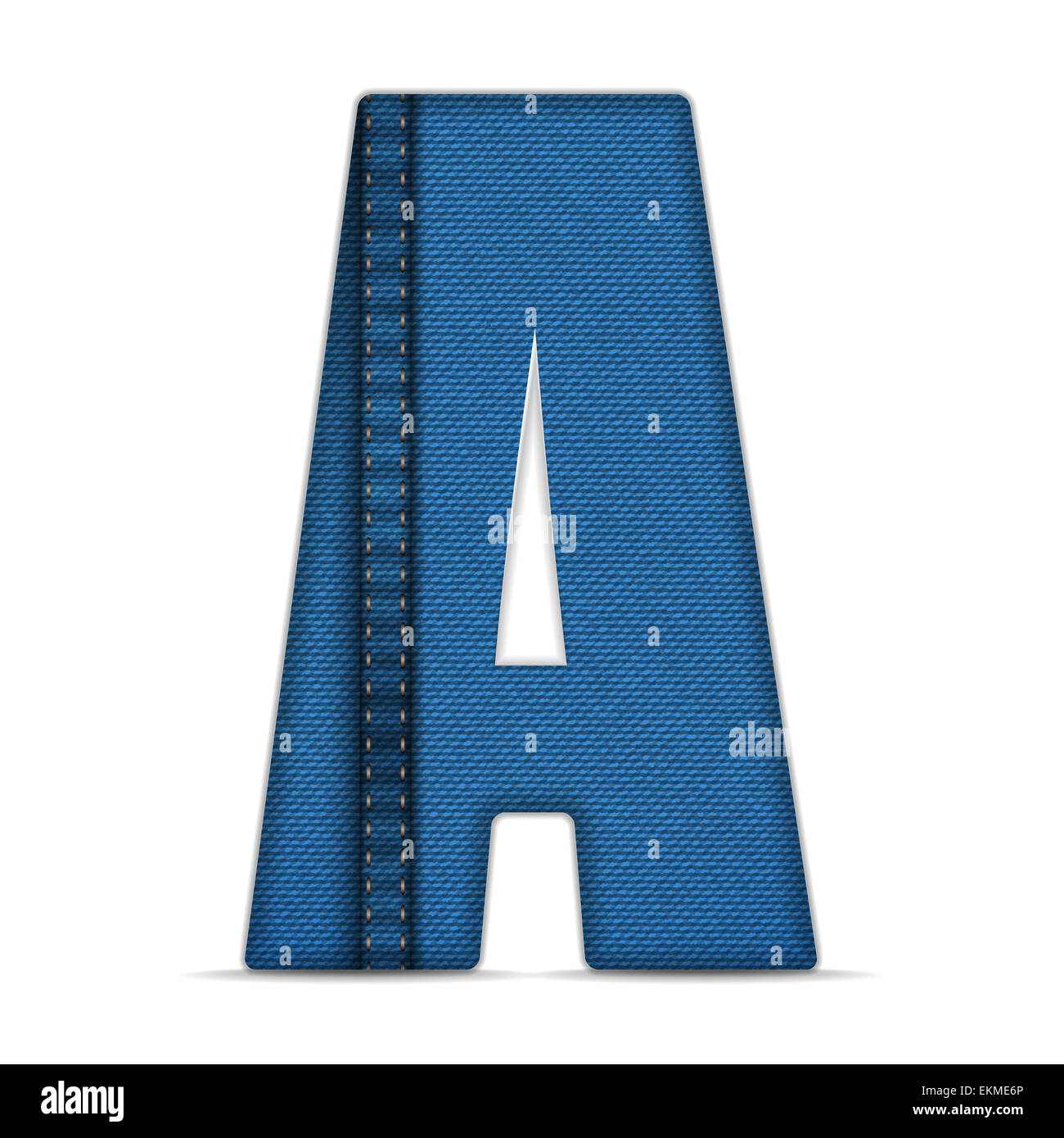 Jeans alphabet denim letter Cut Out Stock Images & Pictures - Alamy