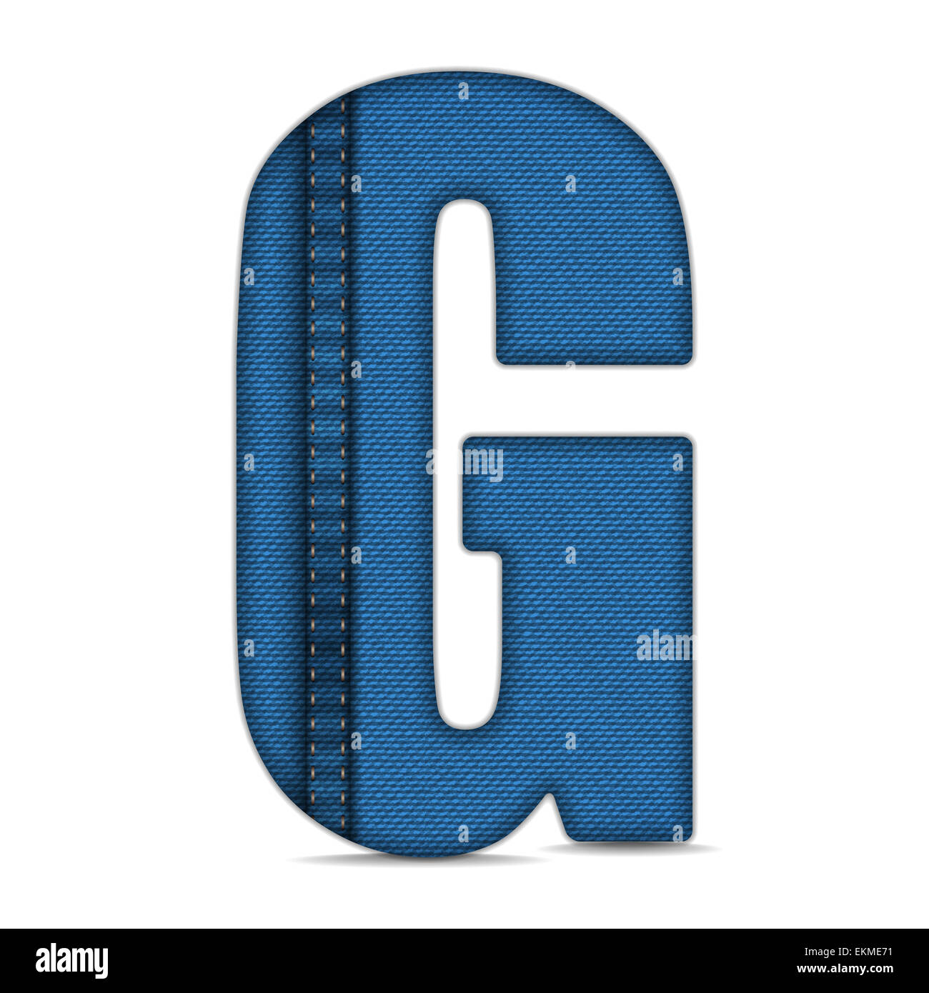Vector - Alphabet Blue Jeans Letter Stock Photo - Alamy