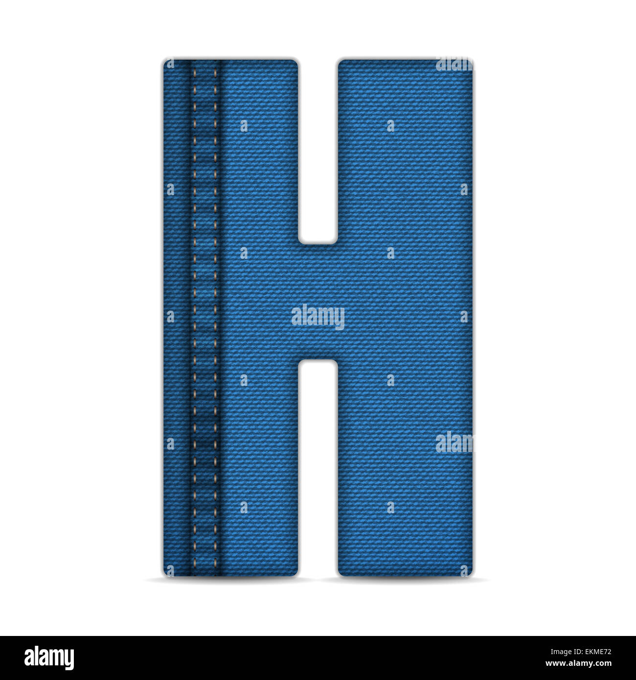 Vector - Alphabet Blue Jeans Letter Stock Photo - Alamy