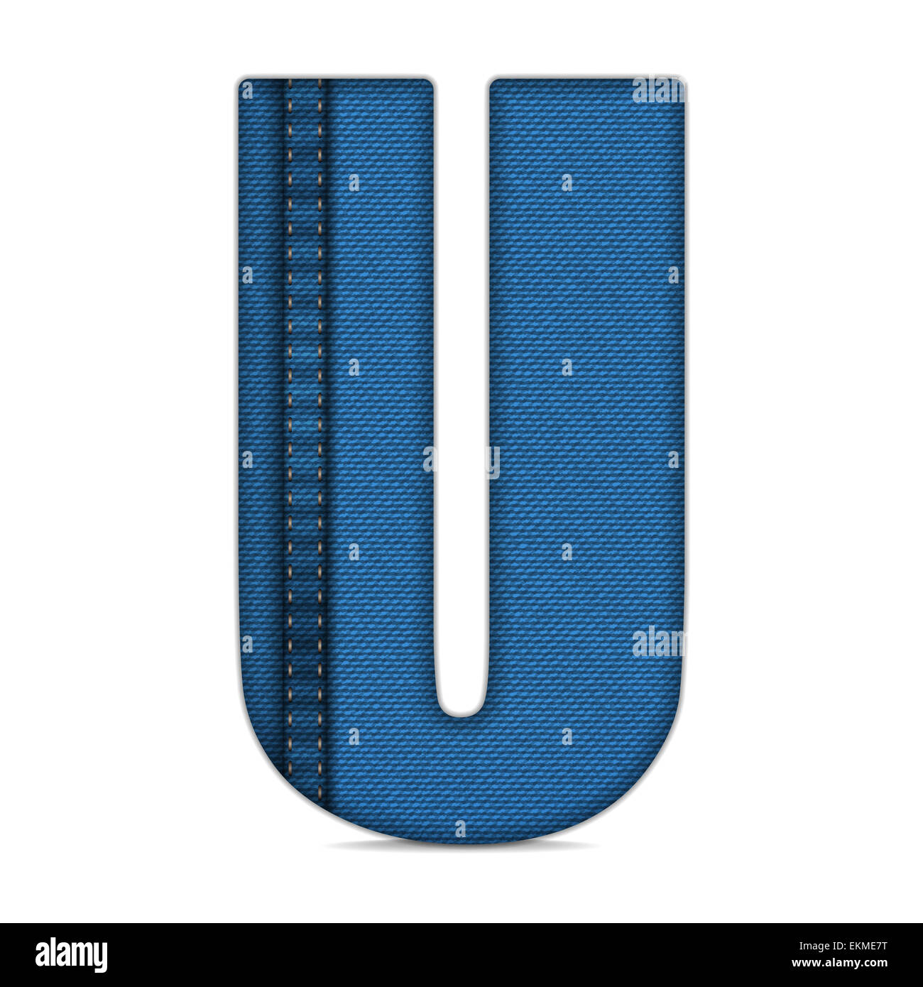 Vector - Alphabet Blue Jeans Letter Stock Photo - Alamy