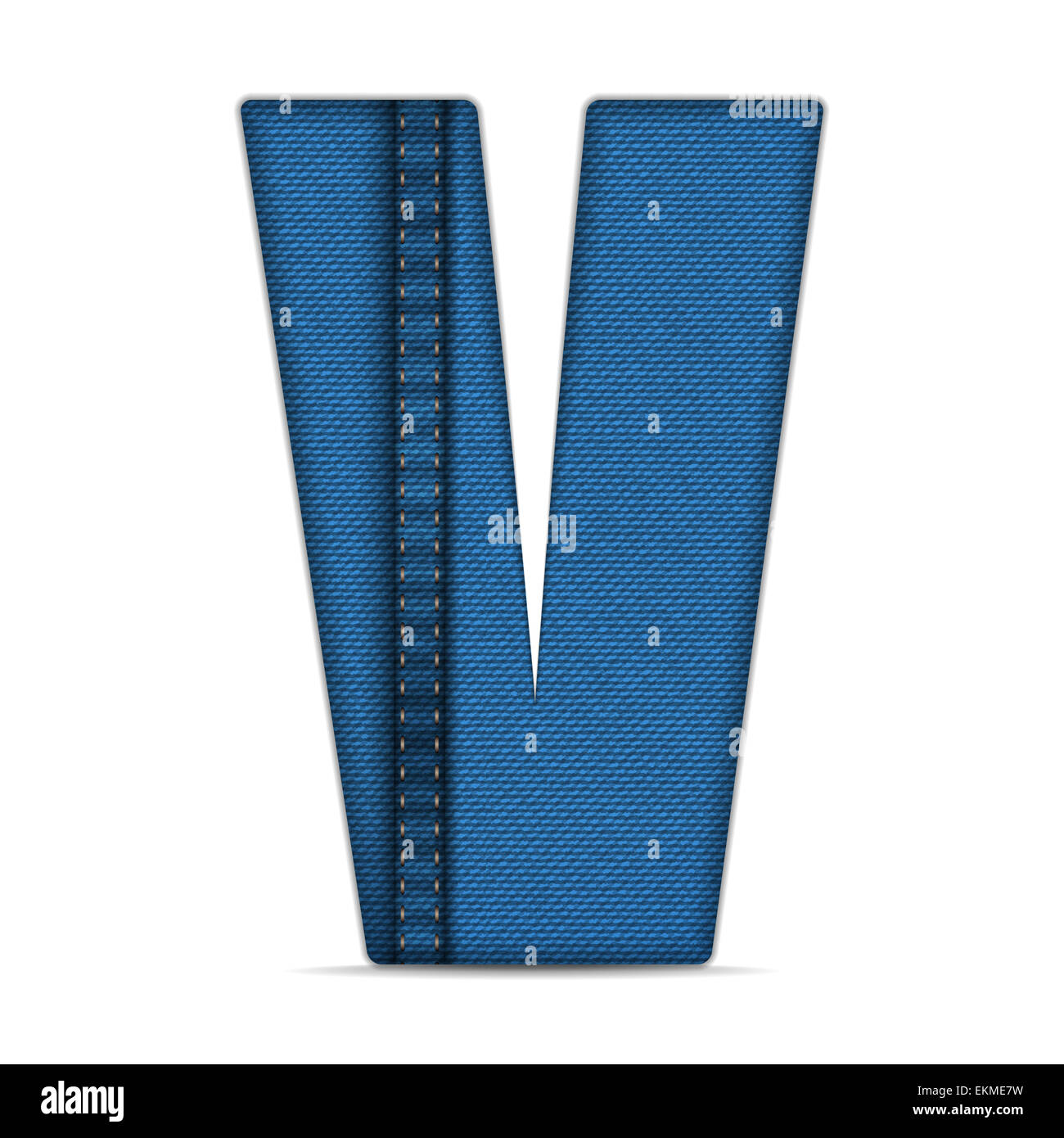 Vector alphabet blue jeans letter hi-res stock photography and images ...