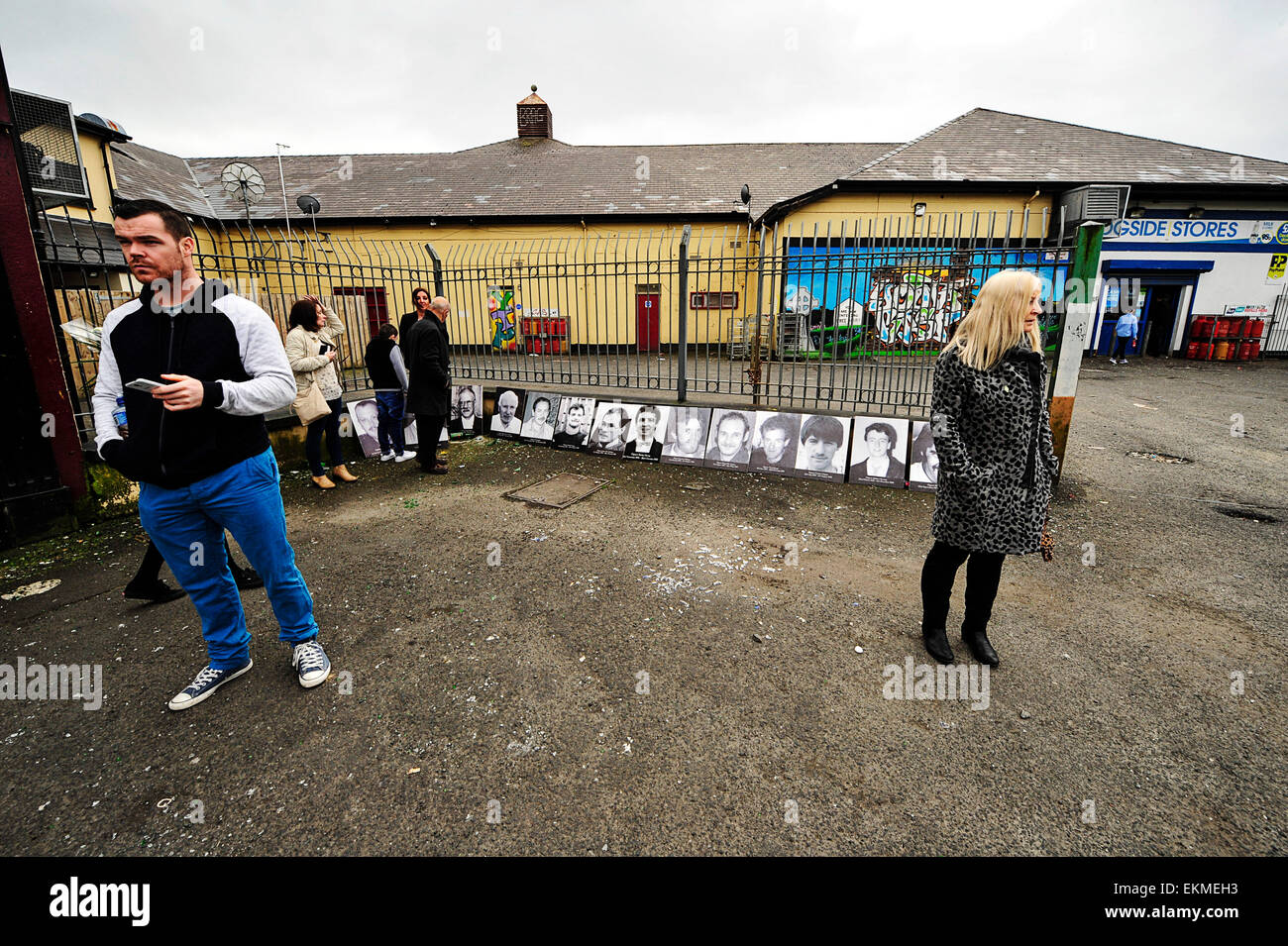 Photographs of deceased IRA members on display before the Easter Rising ...