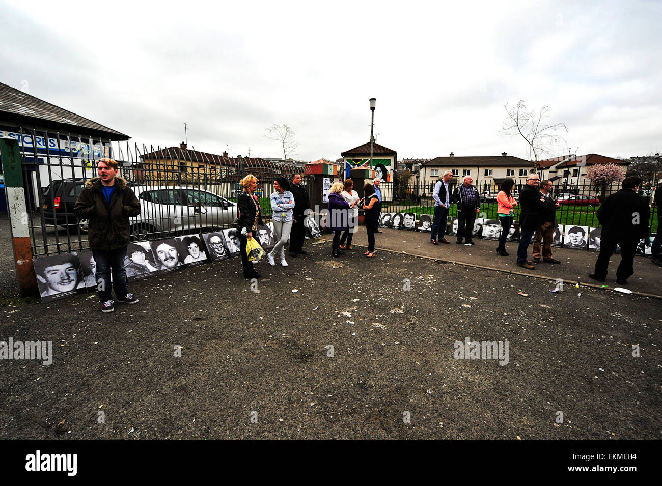 Photographs of deceased IRA members on display before the Easter Rising ...