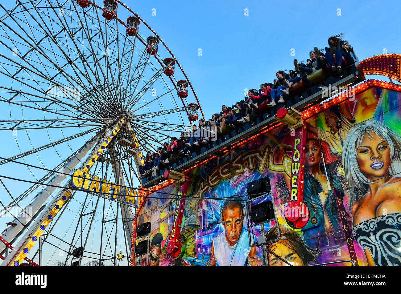 Ferris wheel at Cullens amusements in Ebrington Square, Londonderry ...