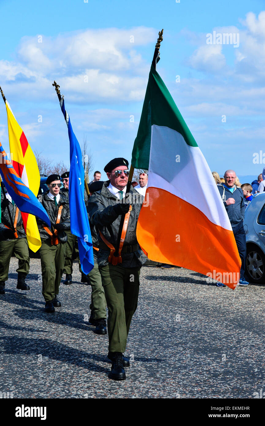 Dissident Republican Colour Party parade at a 32CSM commemoration of ...