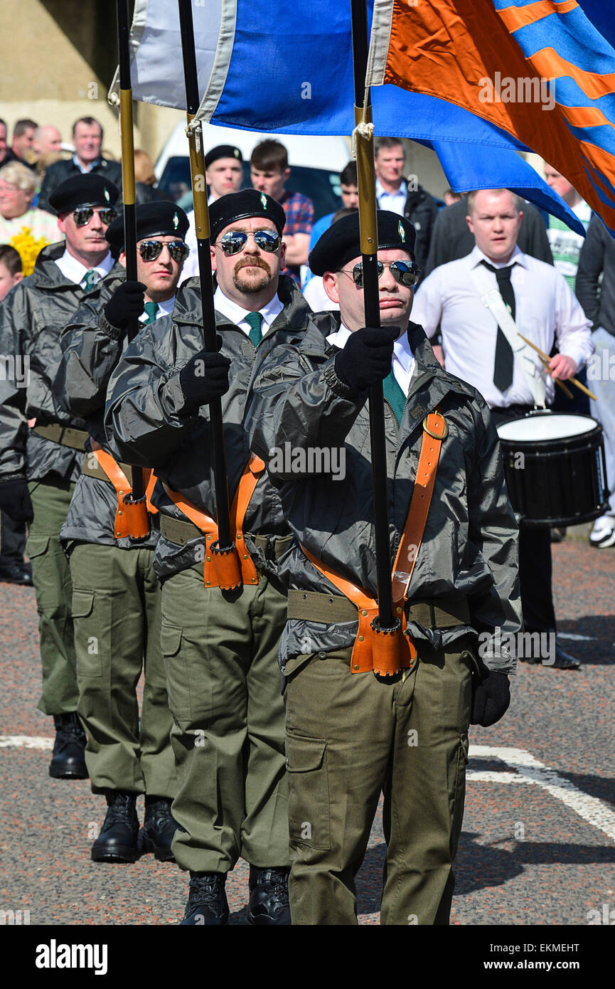 Dissident Republican Colour Party parade at a 32CSM commemoration of ...