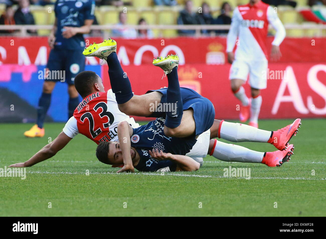 MARTIAL ANTHONY/MORGAN SANSON - 07.04.2015 - Monaco/Montpellier - Match ...