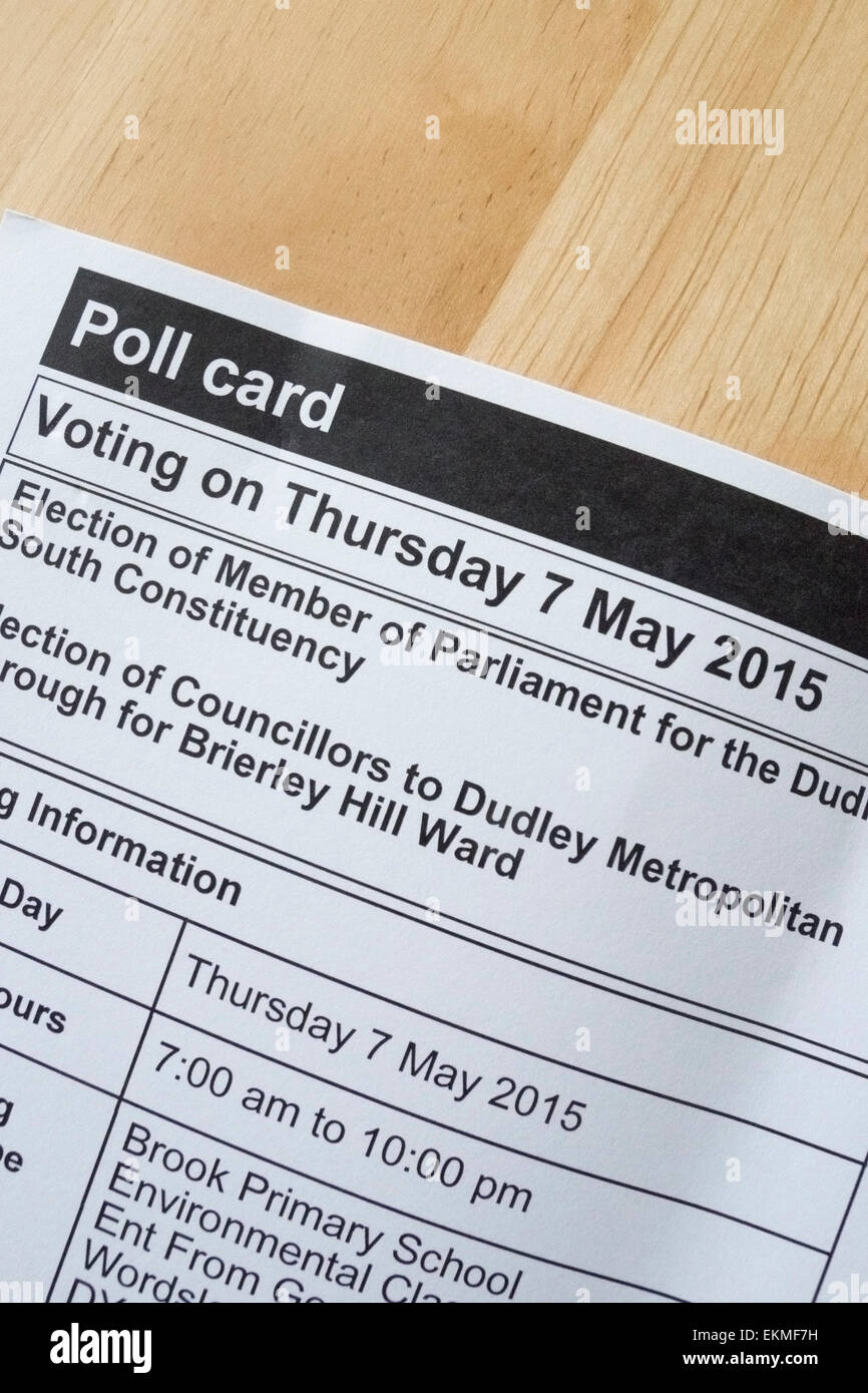 Polling Cards Stock Photos & Polling Cards Stock Images - Alamy