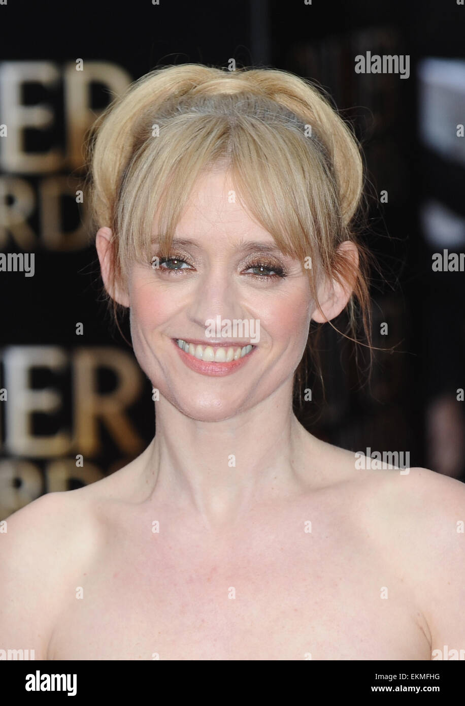 London, UK, UK. 12th Apr, 2015. Ann Marie Duff arrives for the The ...