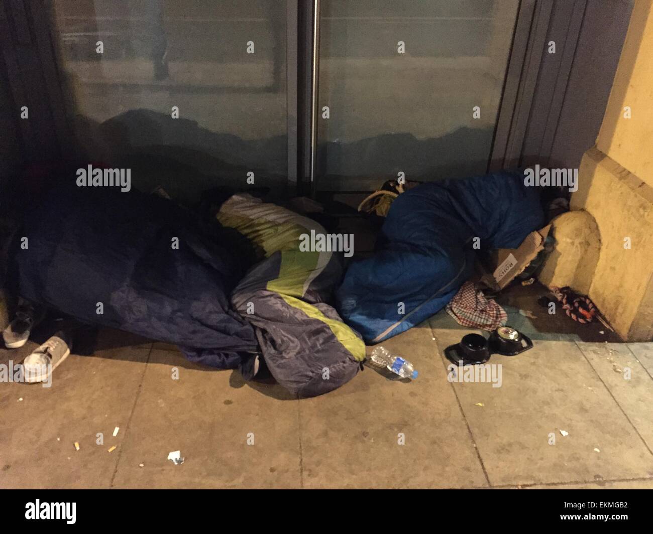 Homeless and sleeping on the streets hi-res stock photography and ...