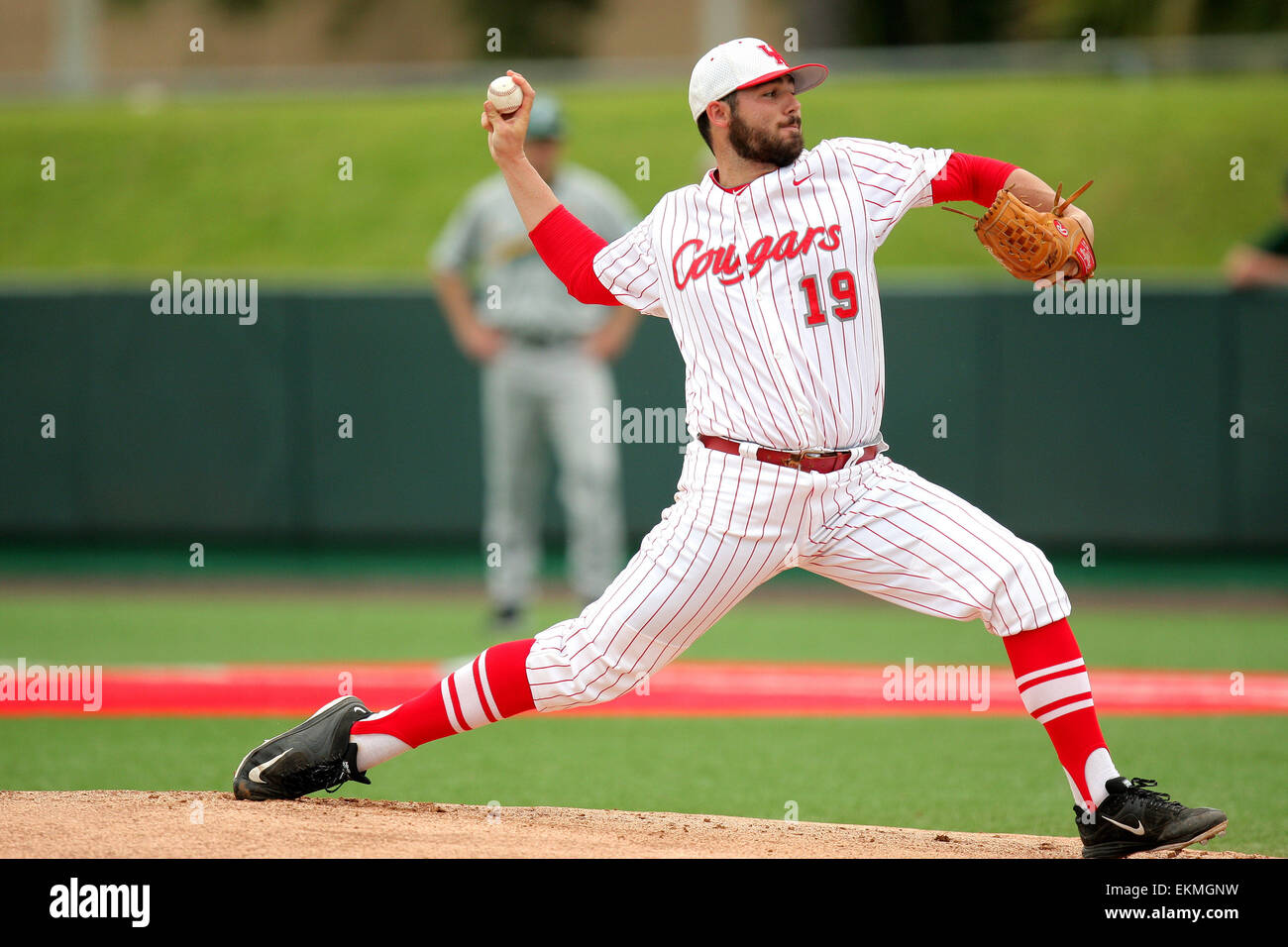 Houston, Texas, USA. 12th Apr, 2015. Houston pitcher Taylor Cobb #19 ...