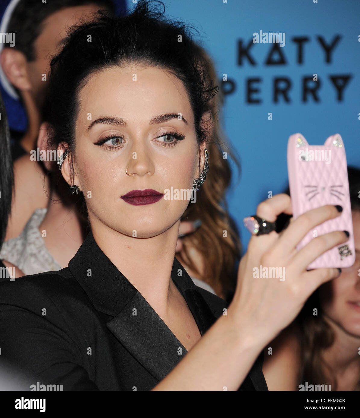 KATY PERRY US film actress in April 2015. Photo Jeffrey Mayer Stock ...