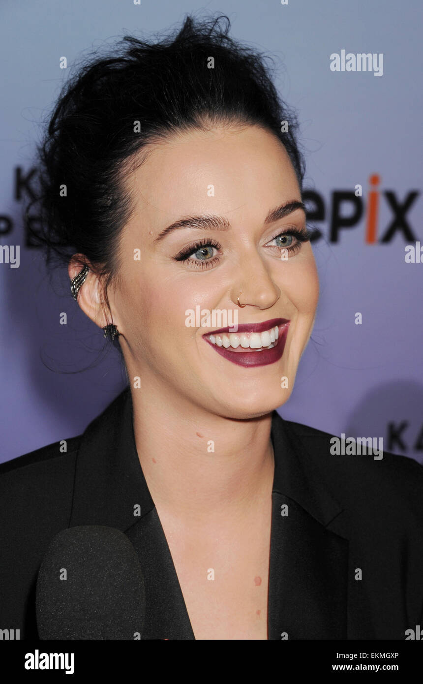 KATY PERRY American singer/songwriter in April 2015. Photo Jeffrey ...
