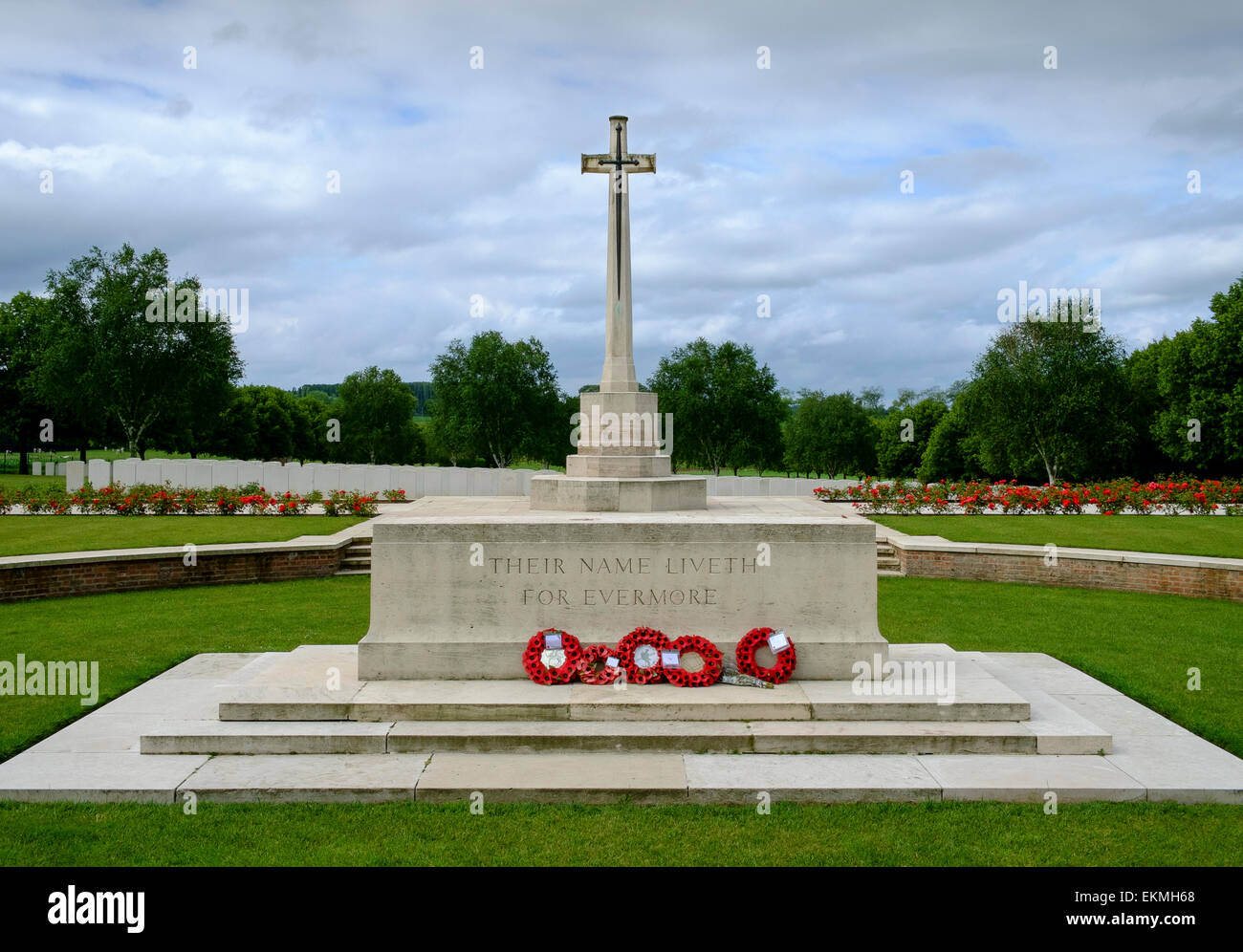 ww1 world war cemetery graveyard memorial belgium Stock Photo - Alamy