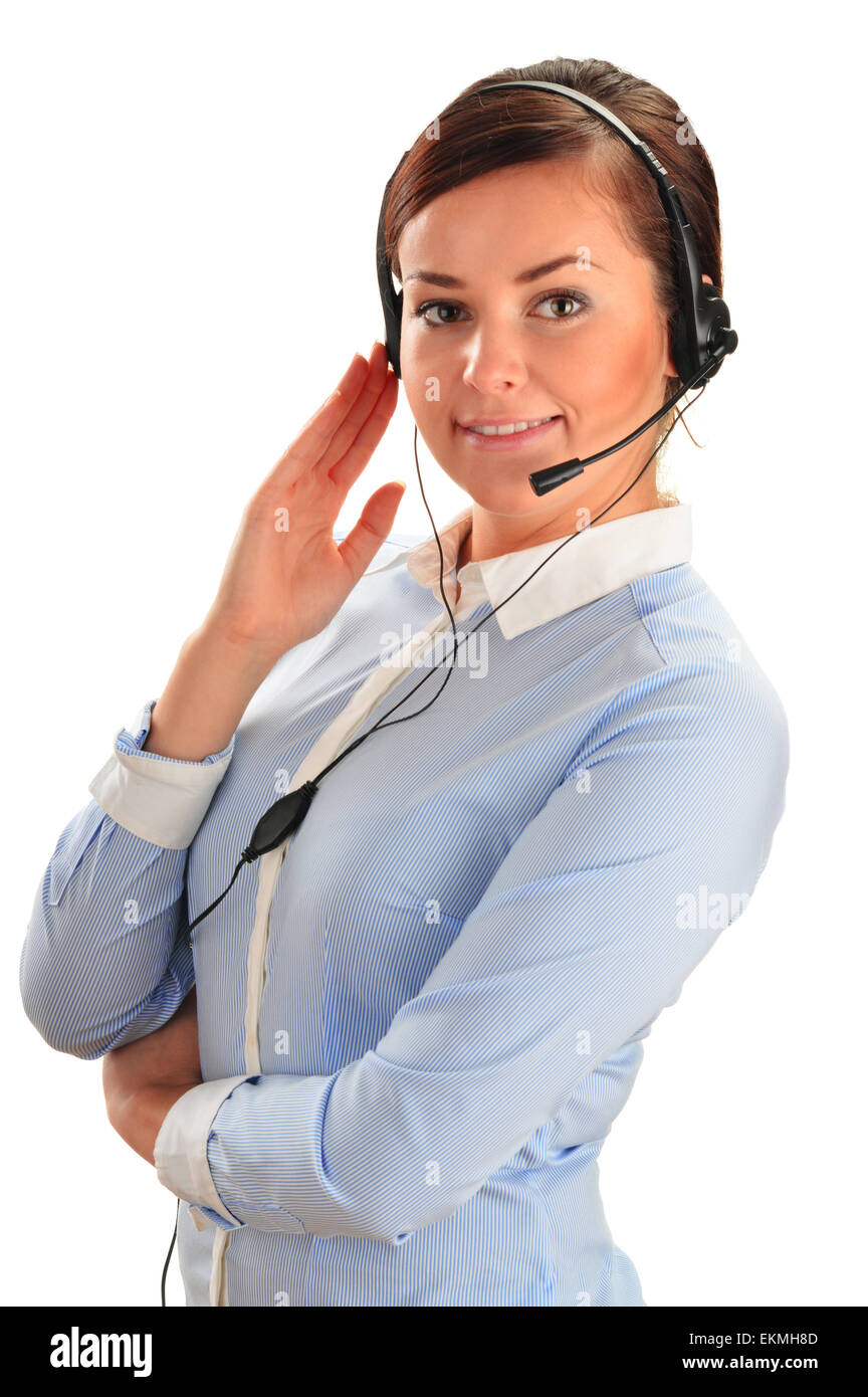 Call center operator. Customer support. Help desk Stock Photo - Alamy