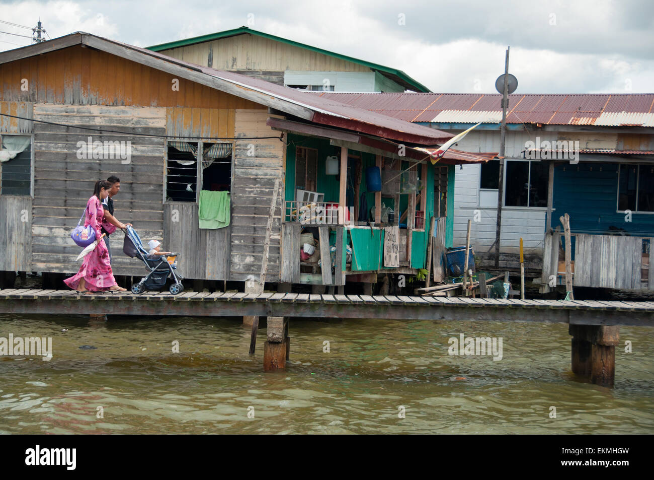 The Water village of Kampong Ayer, Bandar Seri Begawan, Brunei Stock ...
