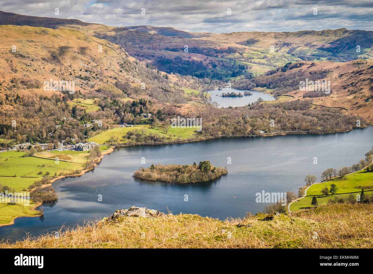 English landscape; View from Silver Howe Grasmere Cumbria England Stock ...