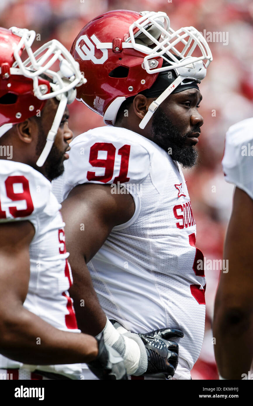 April 11, 2105: Oklahoma Sooners defensive end Charles Tapper (91 ...
