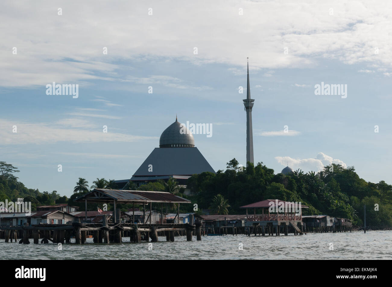 Sandakan mosque from sea, Borneo, Malaysia Stock Photo - Alamy
