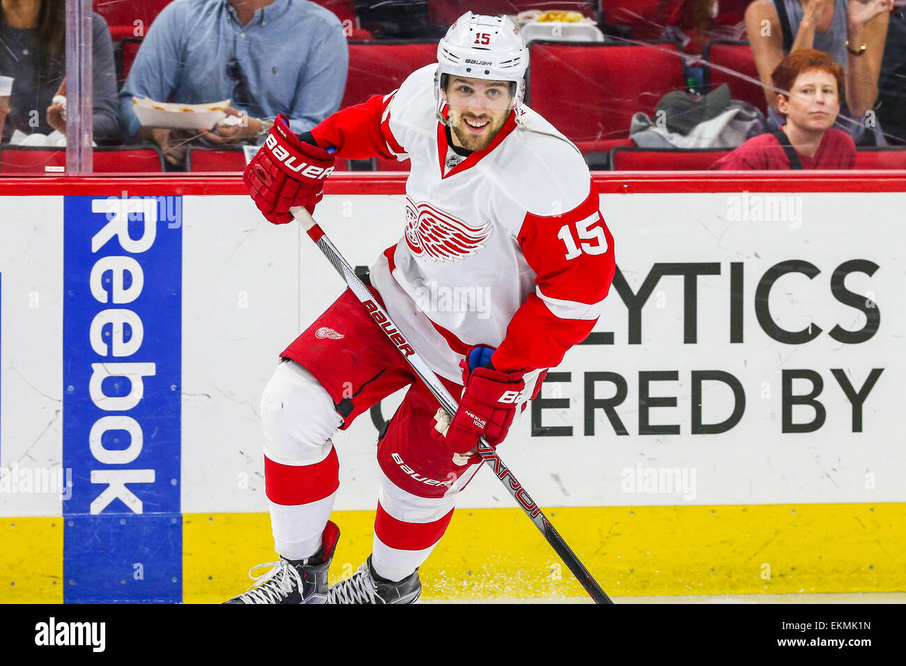 Raleigh, North Carolina, USA. 11th Apr, 2015. Detroit Red Wings center ...