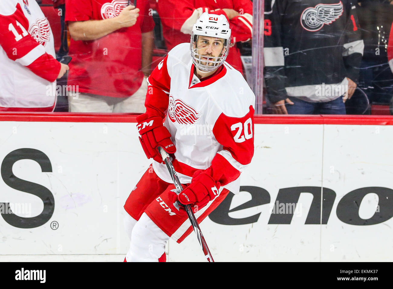 Raleigh, North Carolina, USA. 11th Apr, 2015. Detroit Red Wings left ...