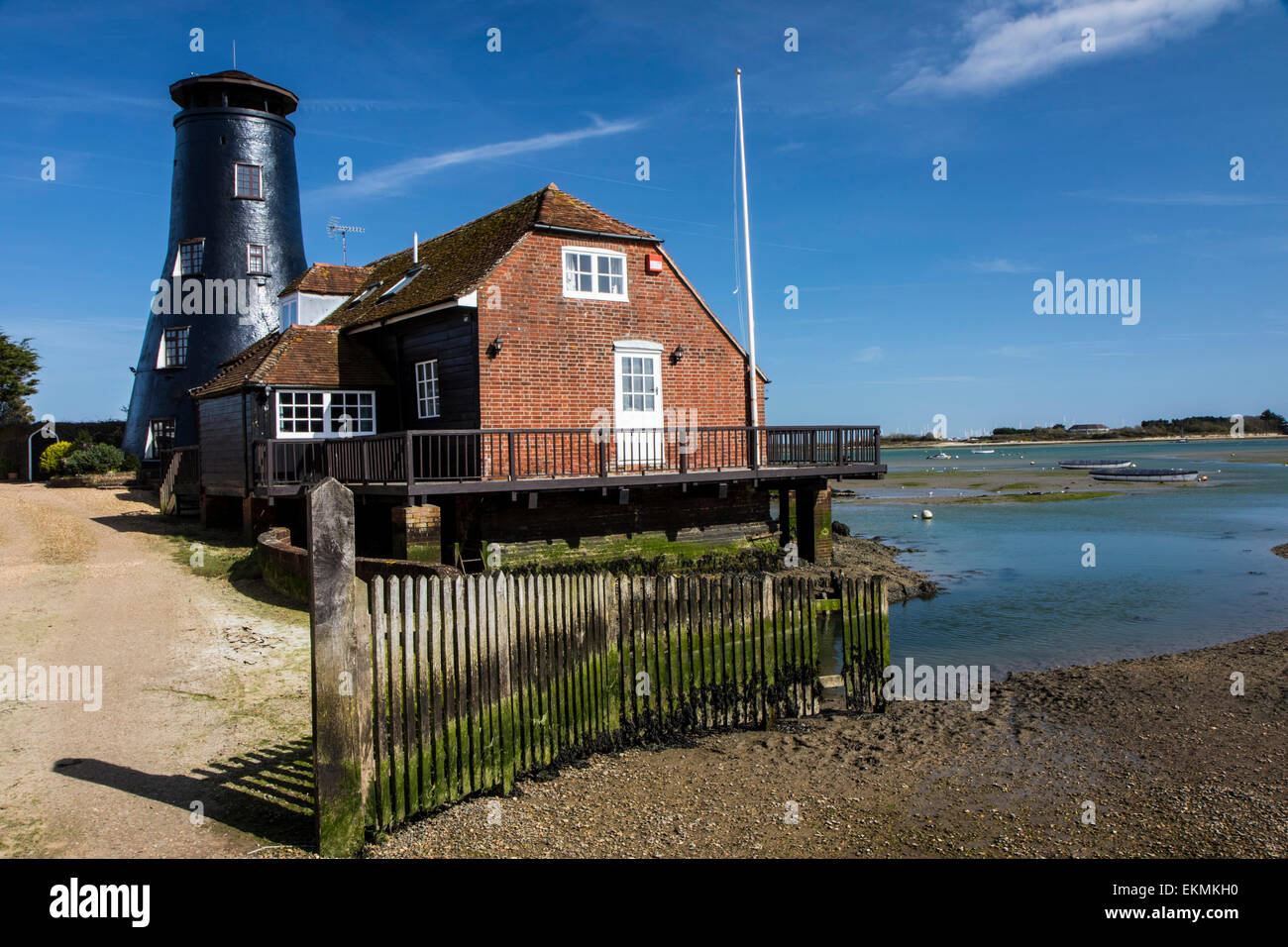 Langstone Windmill Grade II listed tower mill Langstone Stock Photo - Alamy
