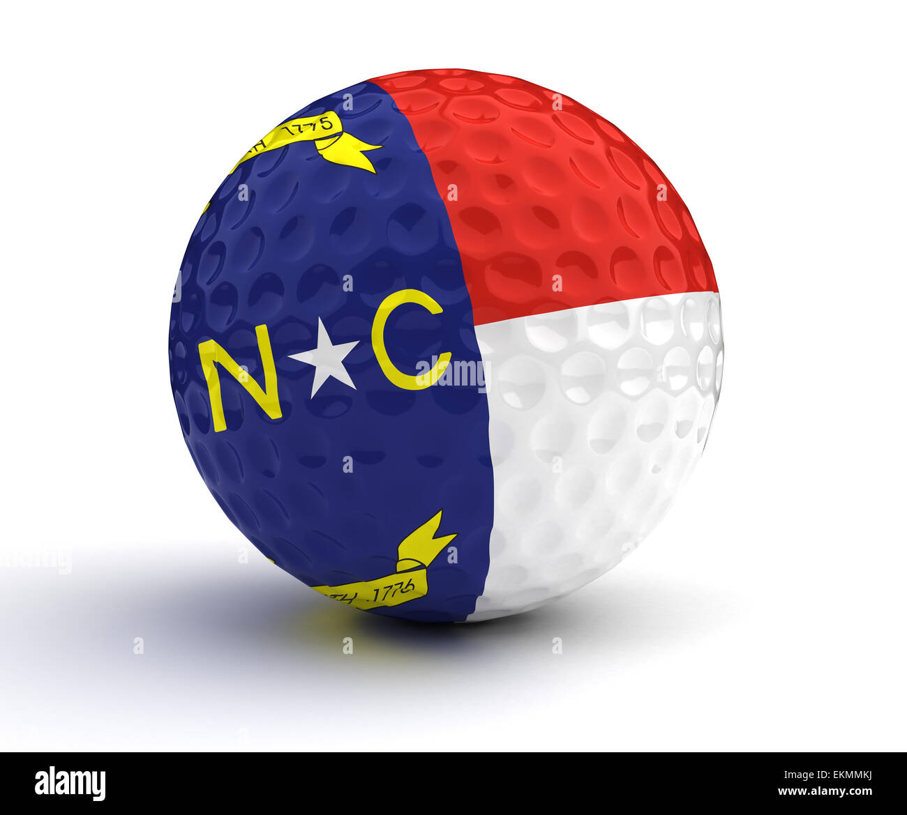 North Carolina Golf Ball (Isolated with clipping path Stock Photo - Alamy
