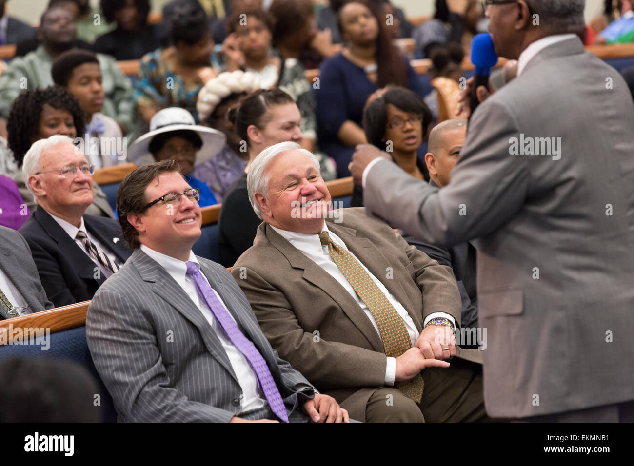 North Charleston Mayor Keith Summey smiles during a healing service at ...