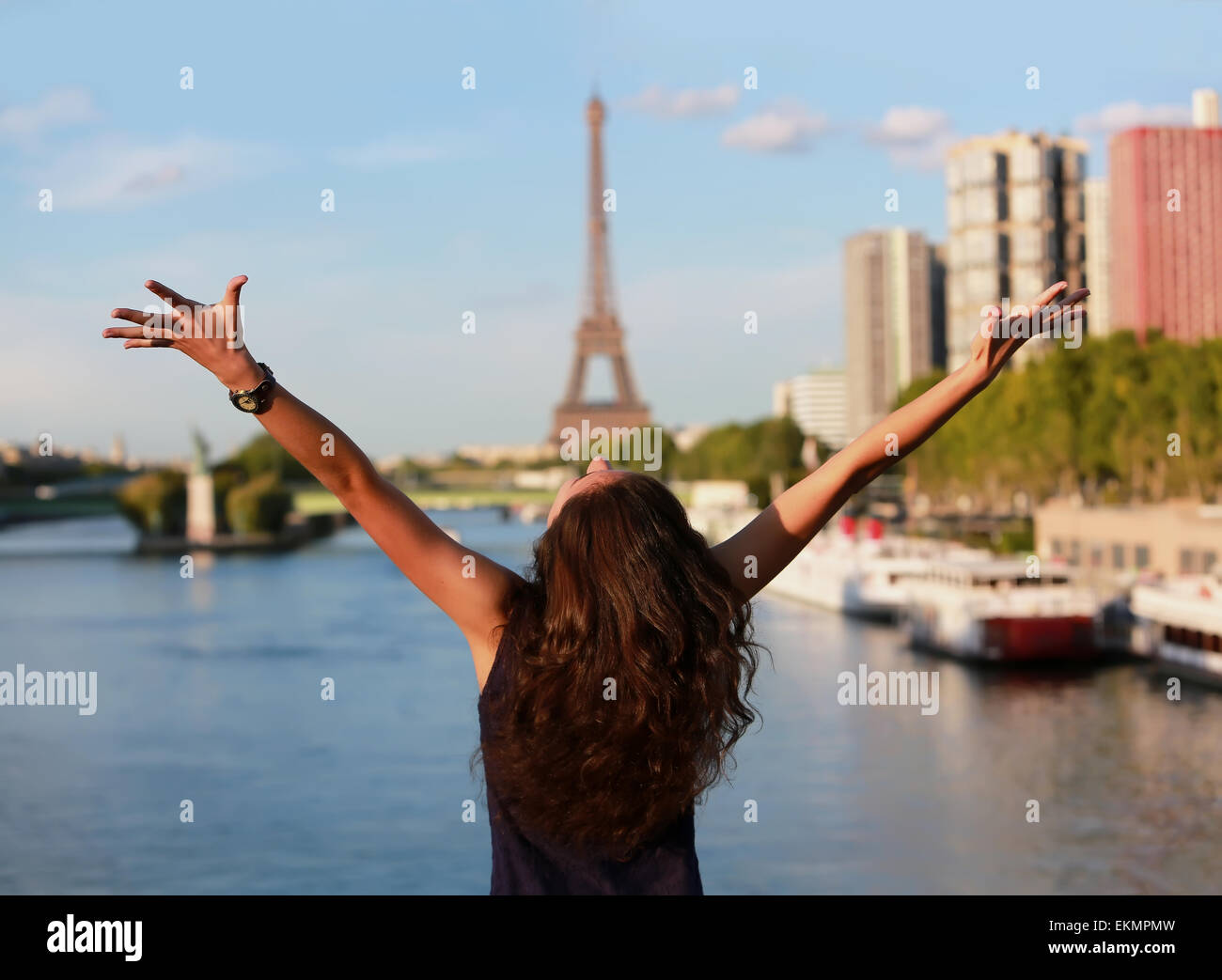 Beautiful girl in Paris, France Stock Photo - Alamy