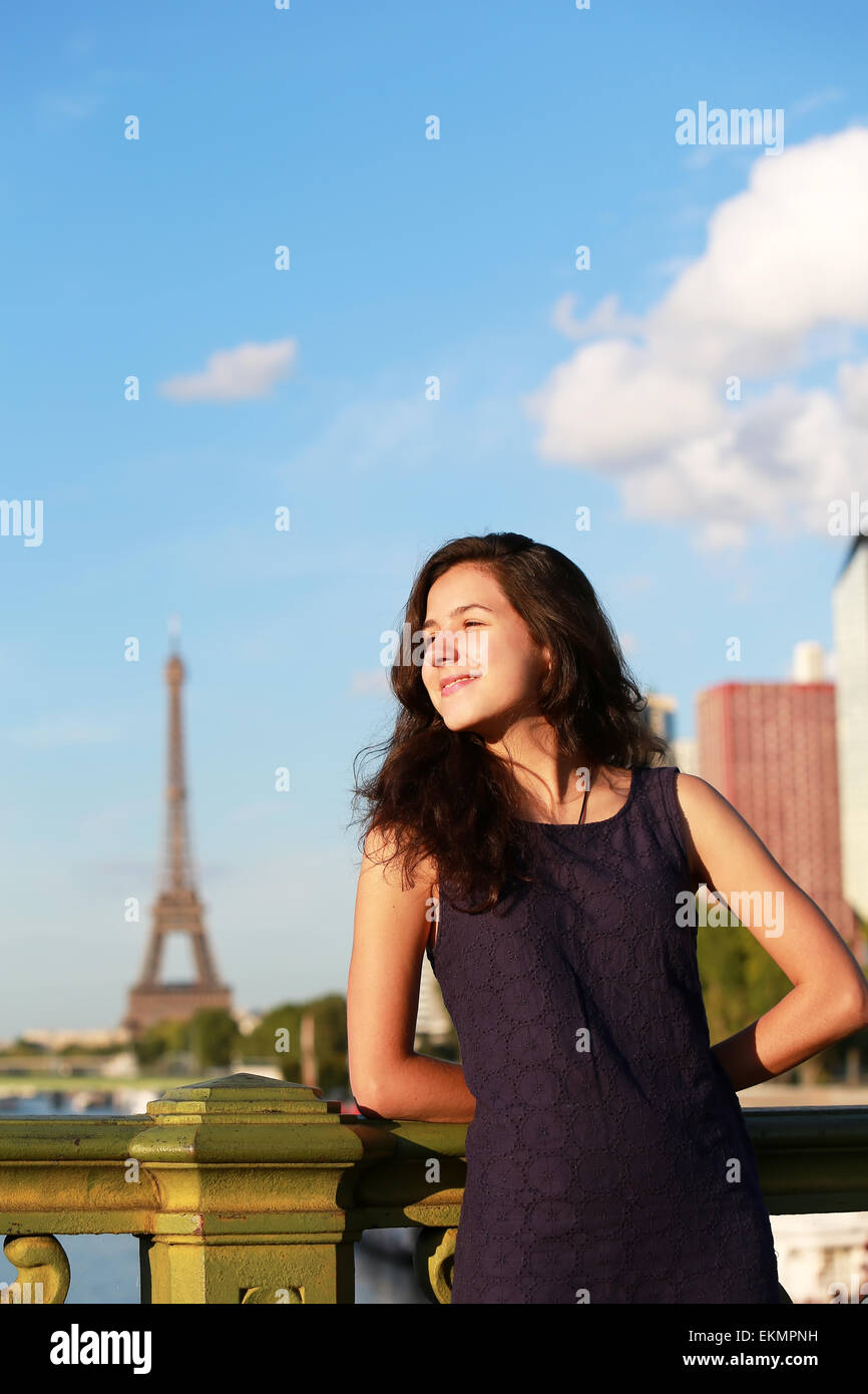 Beautiful girl in Paris, France Stock Photo - Alamy