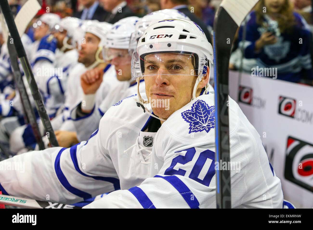 Toronto Maple Leafs left wing David Booth (20) during the NHL game ...