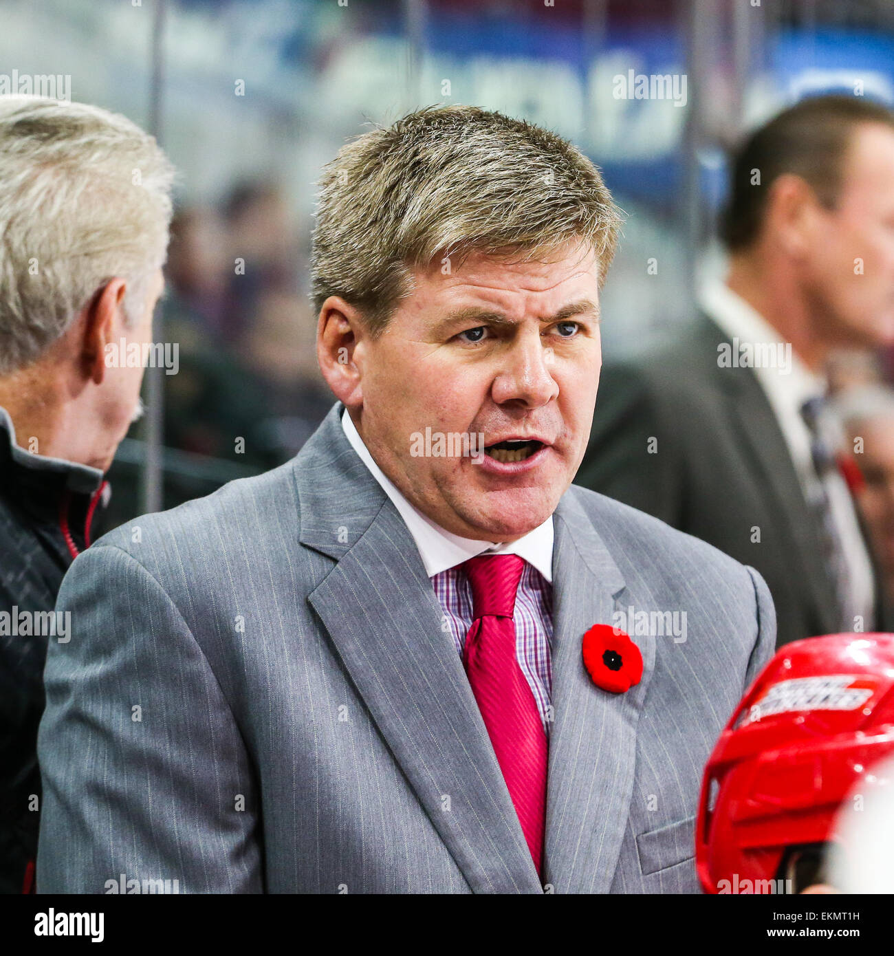 Carolina Hurricanes head coach Bill Peters during the NHL game between ...
