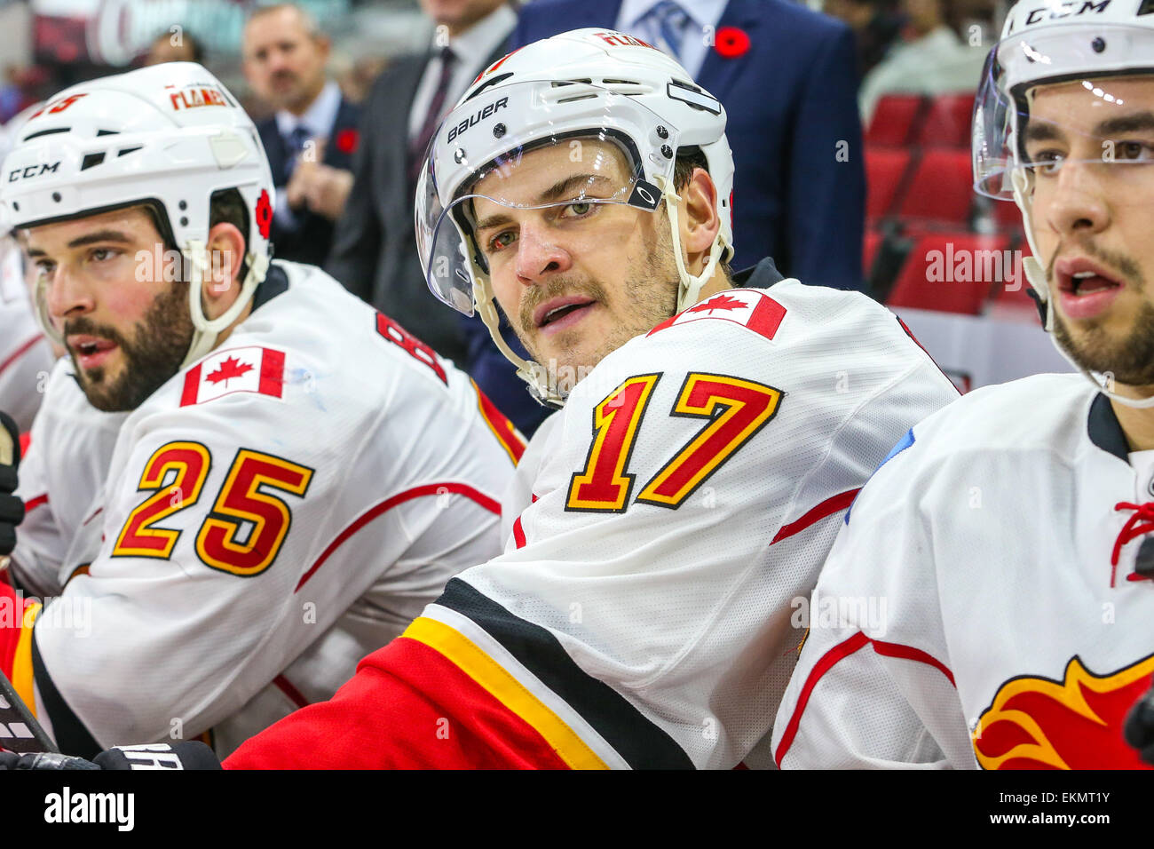 Calgary Flames left wing Lance Bouma (17) during the NHL game between ...