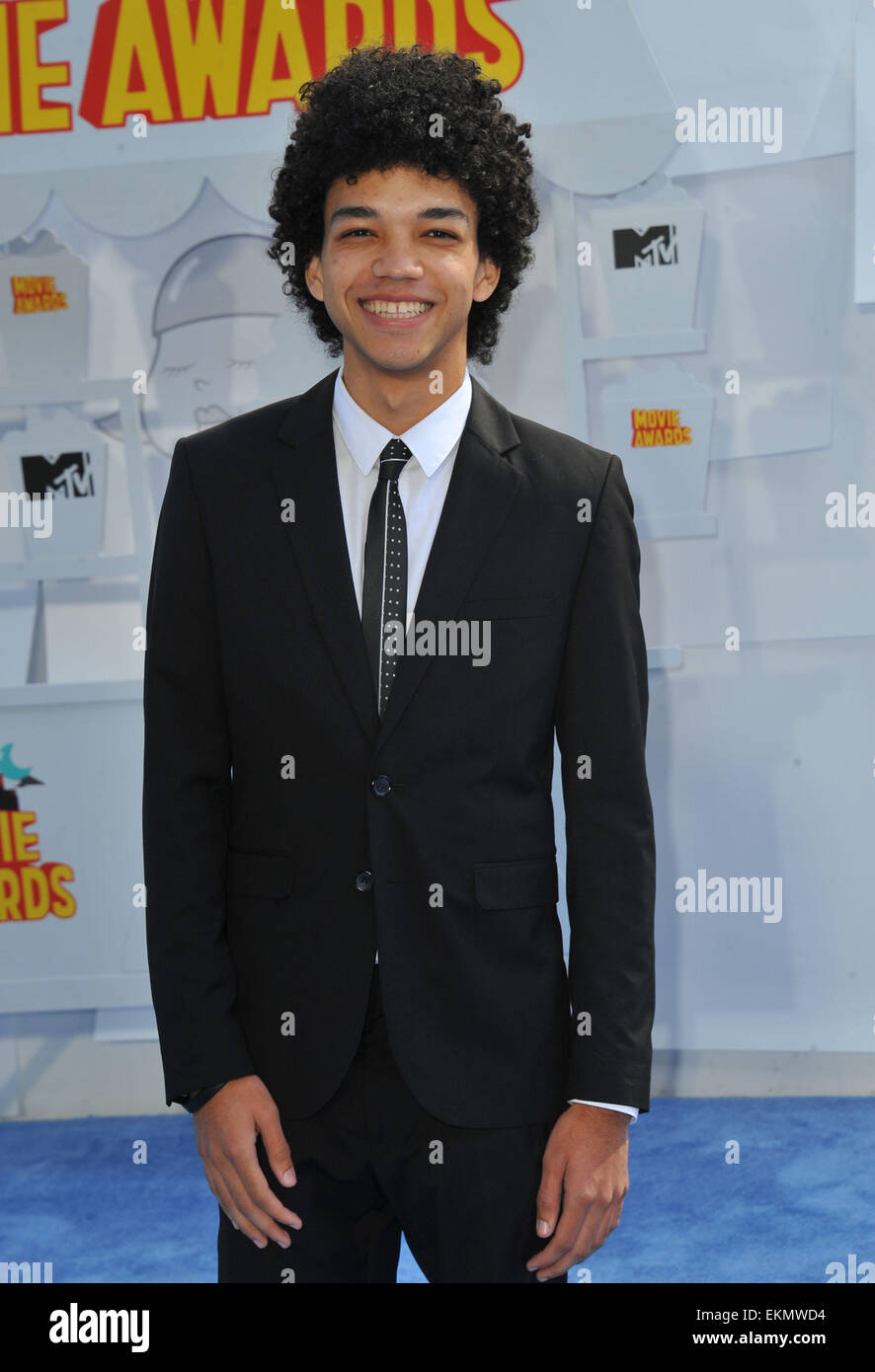 Los Angeles, California, USA. 12th Apr, 2015. Justice Smith attending ...