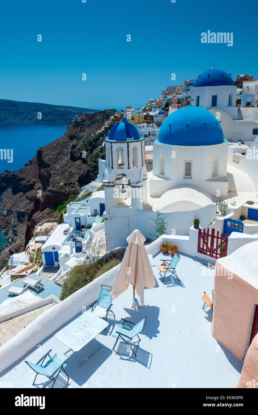 White architecture of Oia village on Santorini island, Greece Stock ... White architecture of Oia village on Santorini island, Greece Stock ...