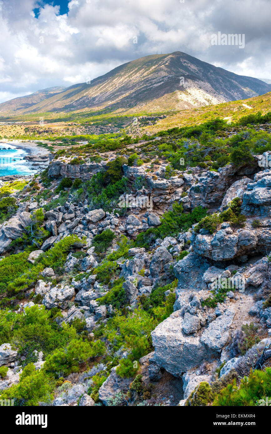 Mediterranean Sea And Rocky Coast Of Crete, Greece Stock Photo - Alamy