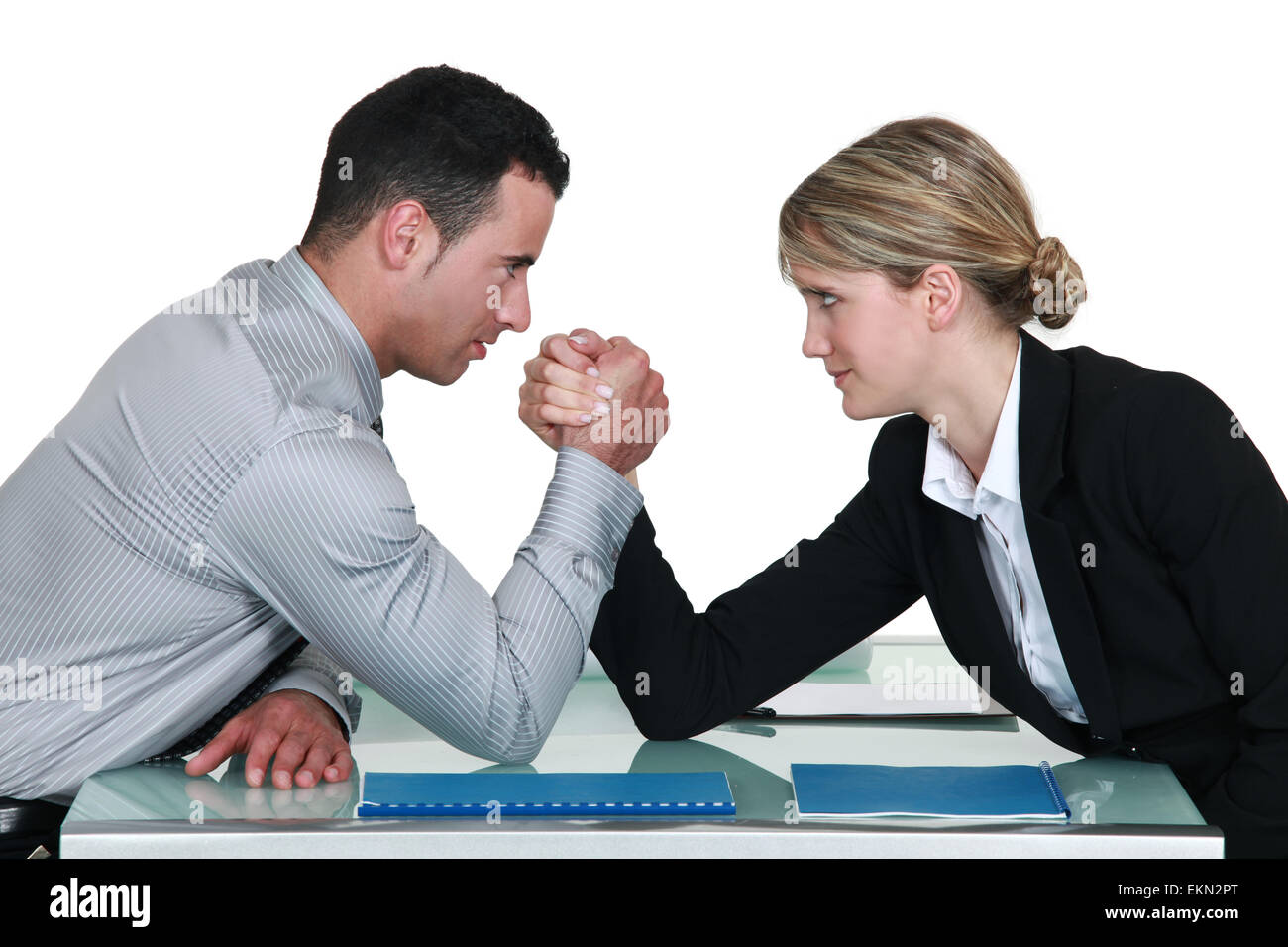 Executive arm wrestling Stock Photo - Alamy