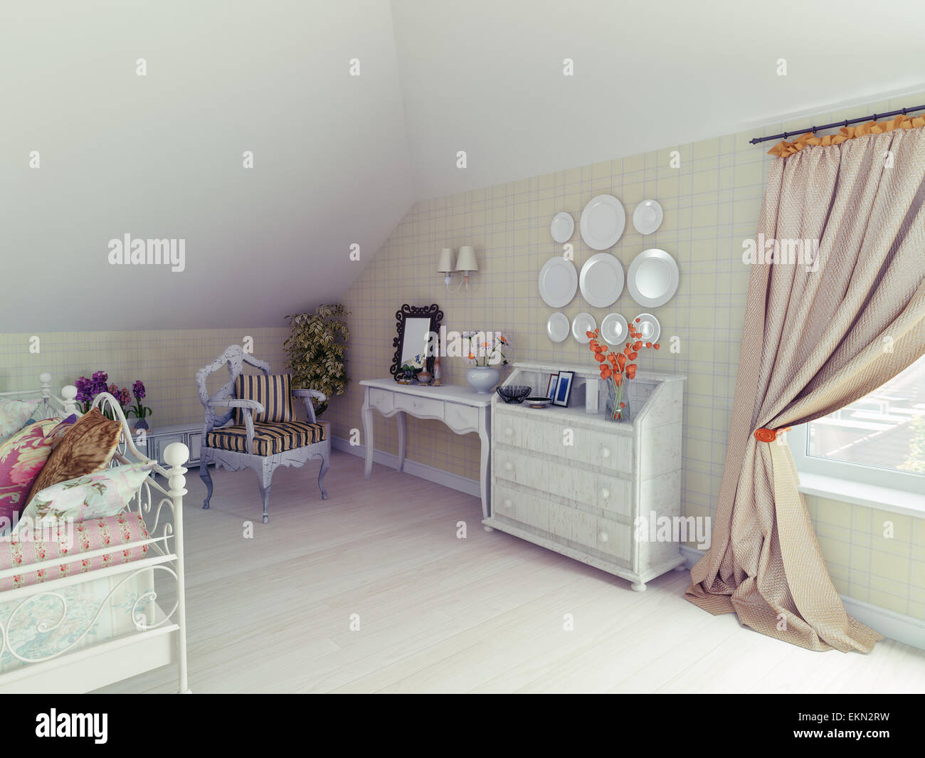 interior of the attic Stock Photo - Alamy