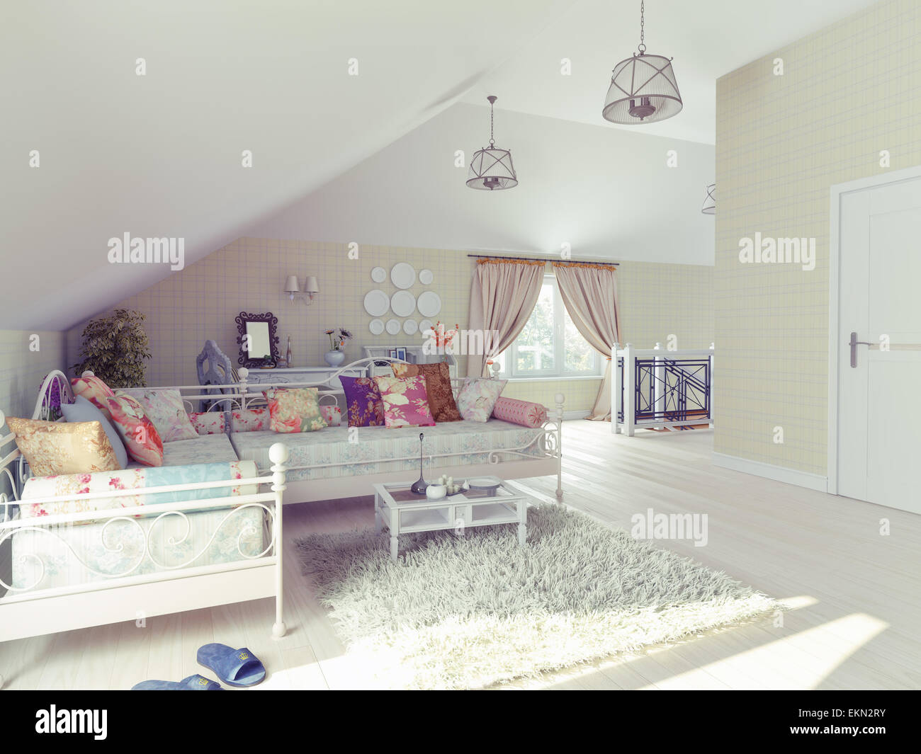interior of the attic Stock Photo - Alamy