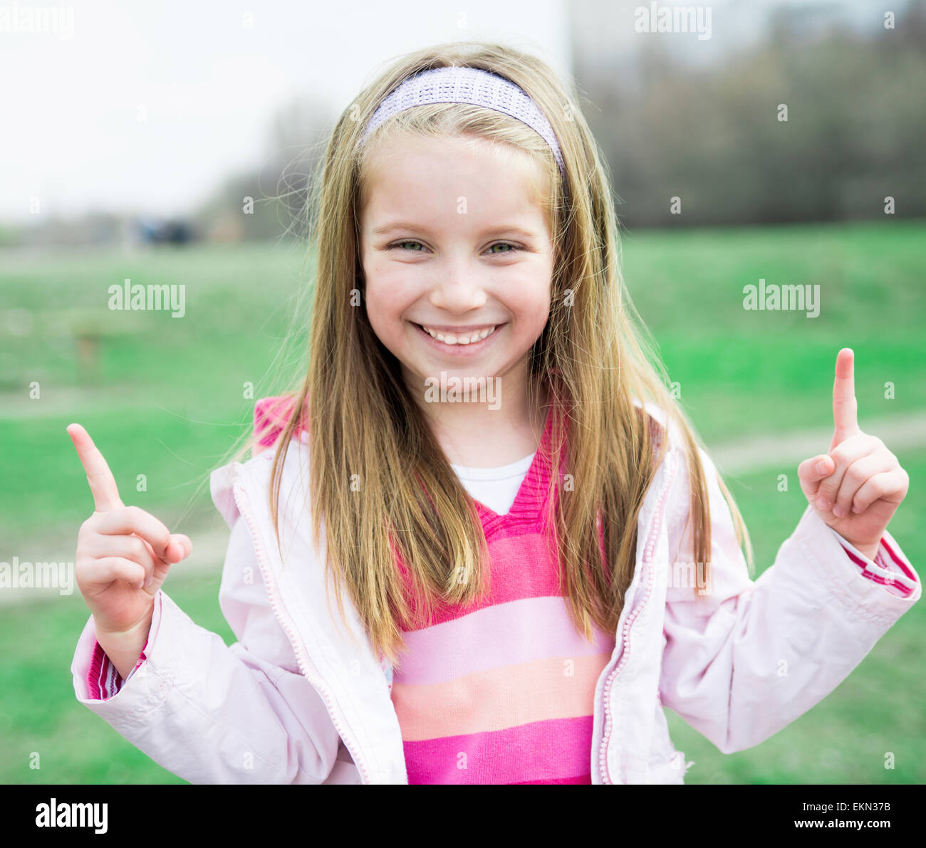 portrait of a happy liitle girl Stock Photo - Alamy