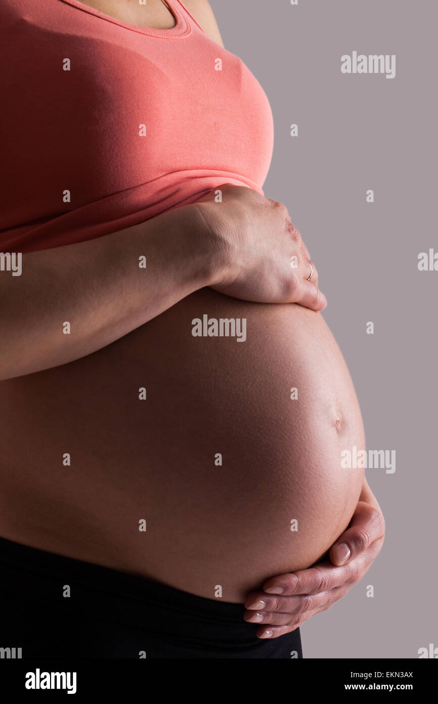 Beautiful pregnant belly Stock Photo - Alamy