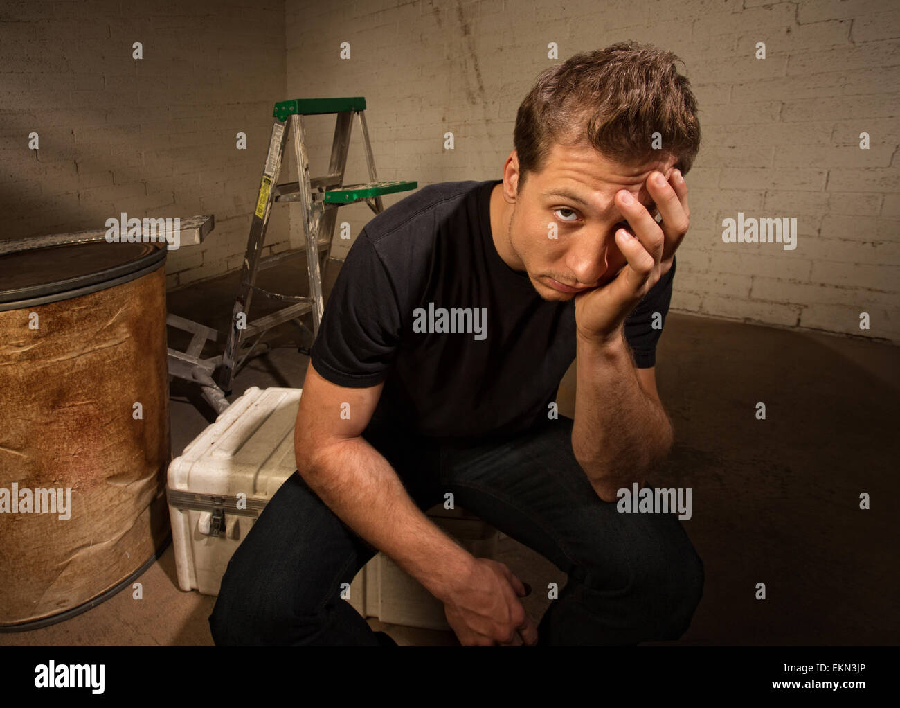 Stressed Out Man Stock Photo - Alamy