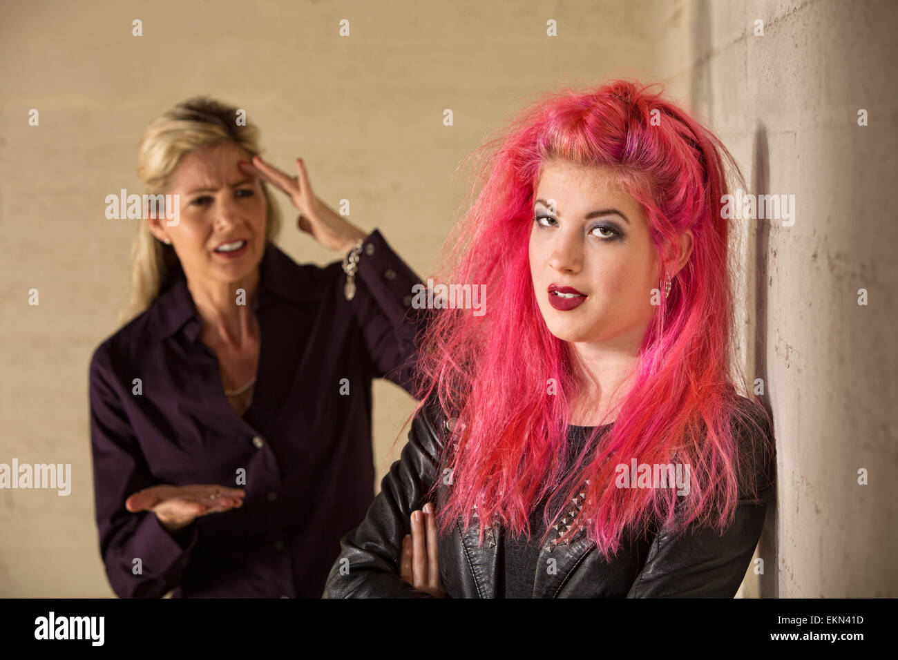 Angry Mother and Daughter Stock Photo - Alamy