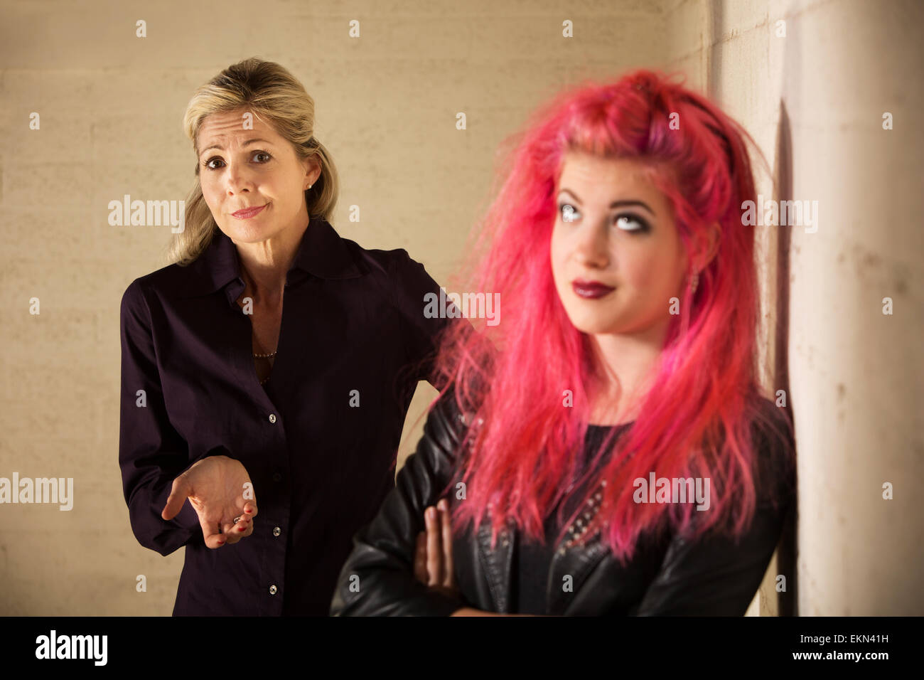 Indifferent Parent with Child Stock Photo - Alamy