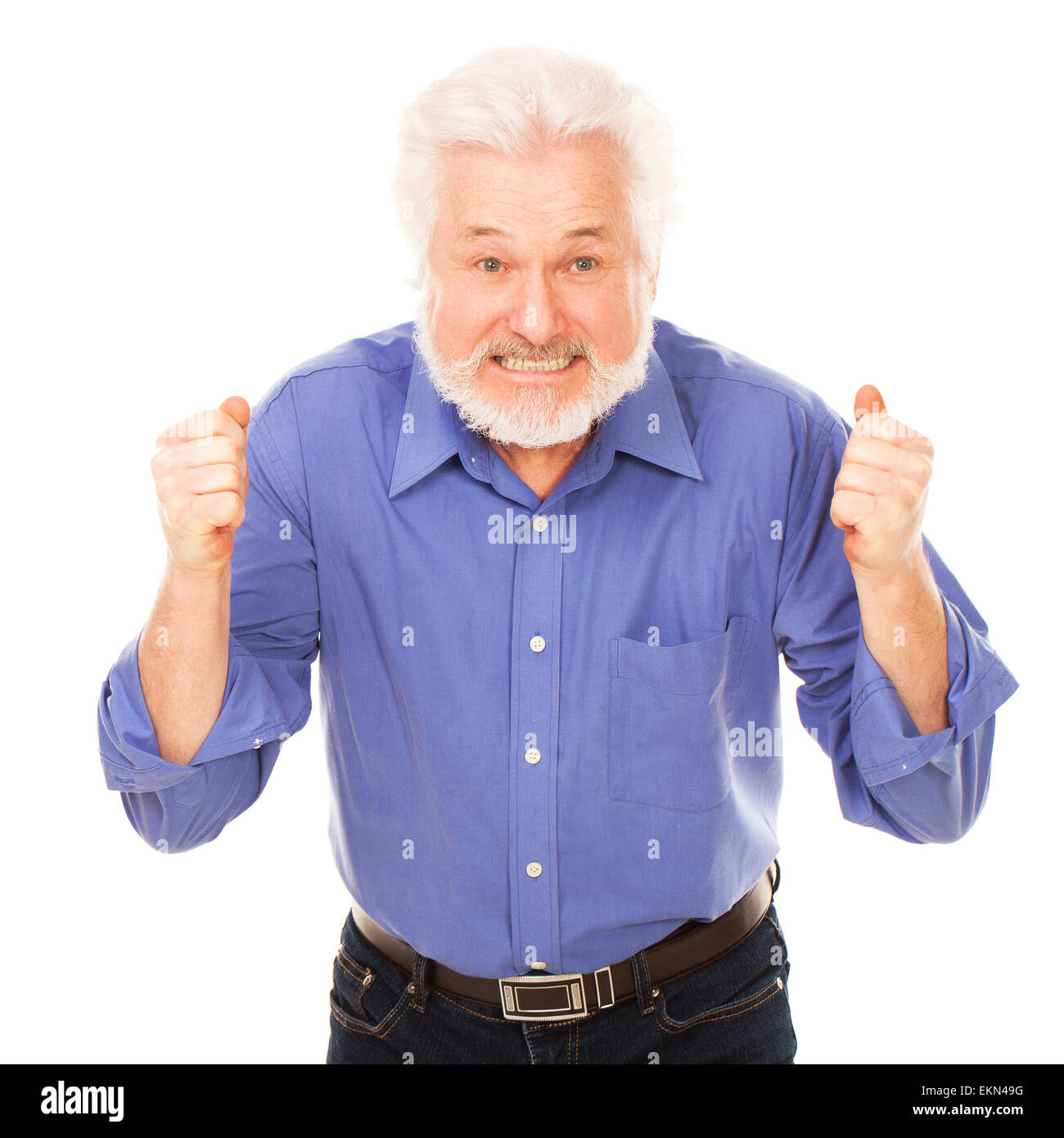 Angry elderly man with beard Stock Photo - Alamy