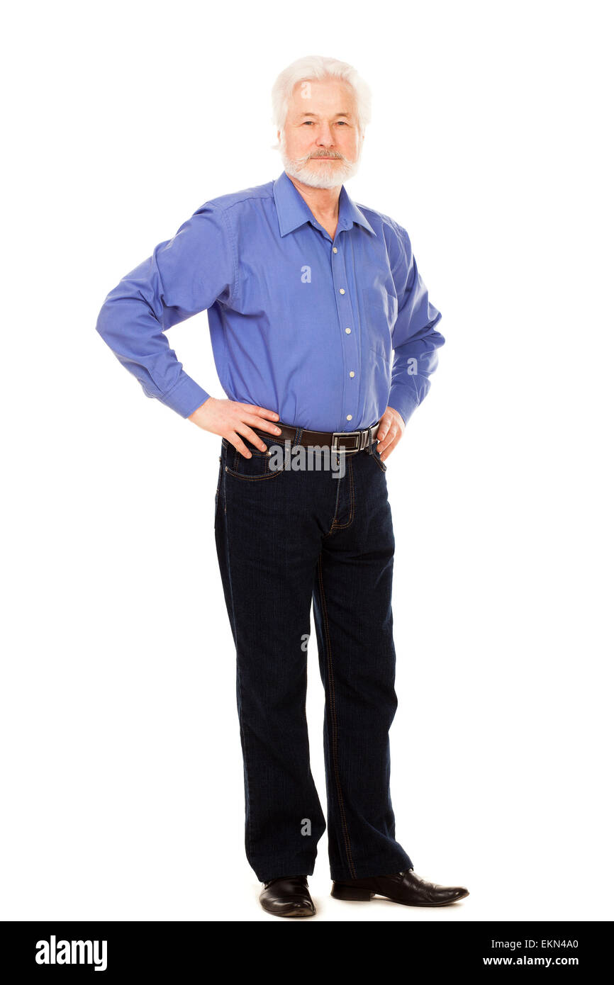 Handsome elderly man with beard Stock Photo - Alamy